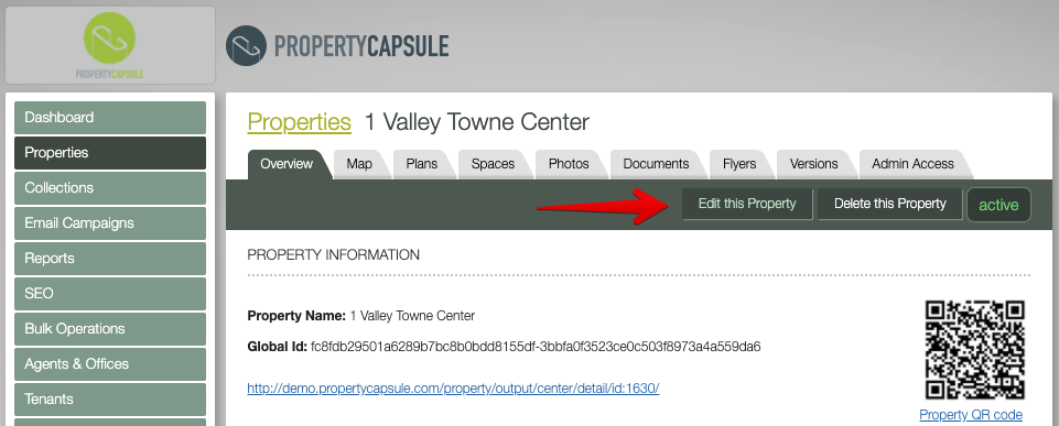 Editing a Property – PropertyCapsule